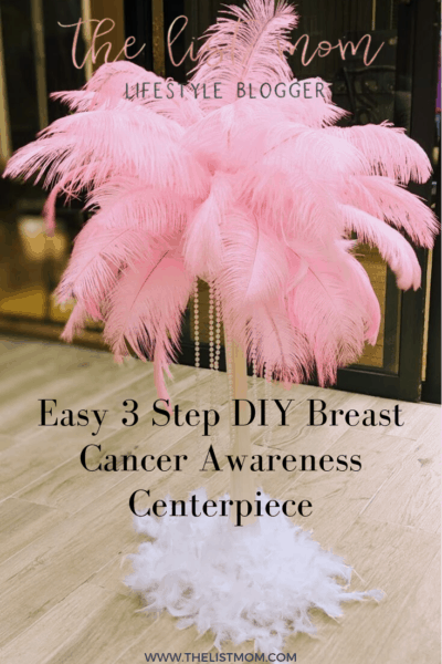 DIY Breast Cancer Awareness Centerpiece